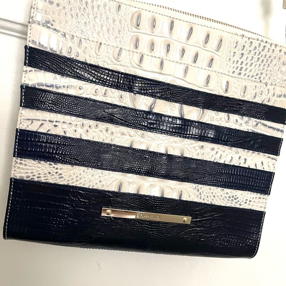 Brahmin | Bags | Brahmin Crossbody Bag Navy Blue White | Poshmark